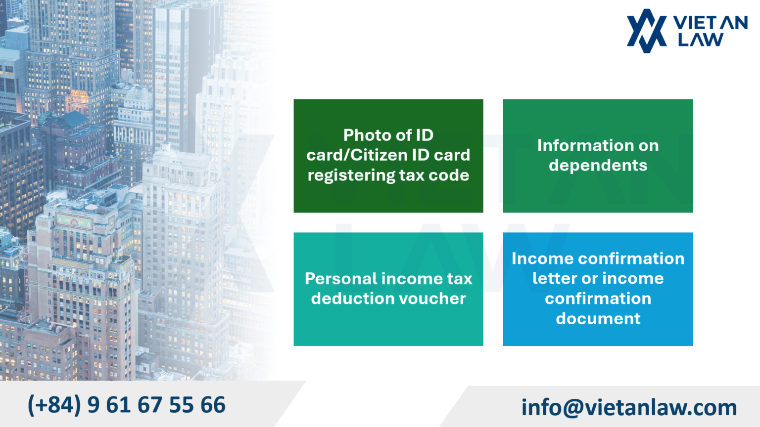 Personal income tax finalization service in Vietnam - Viet An Law