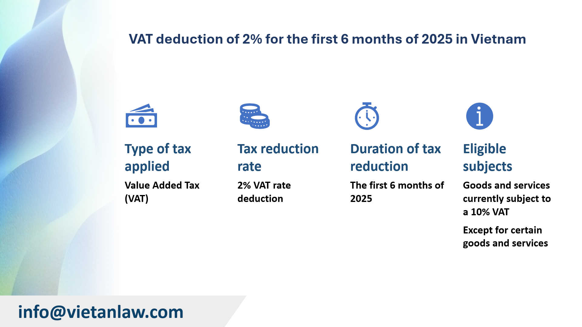 VAT deduction of 2% for the first 6 months of 2025 in Vietnam - Viet An Law