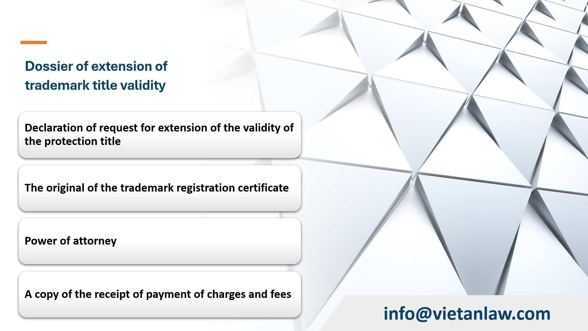 Power of attorney to extend the validity of a trademark title - Viet An Law