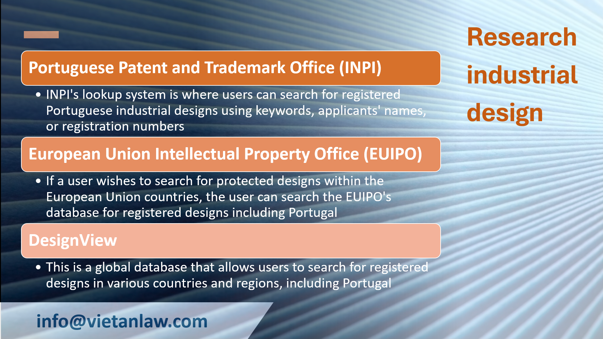 Industrial design registration in Portugal - Viet An Law