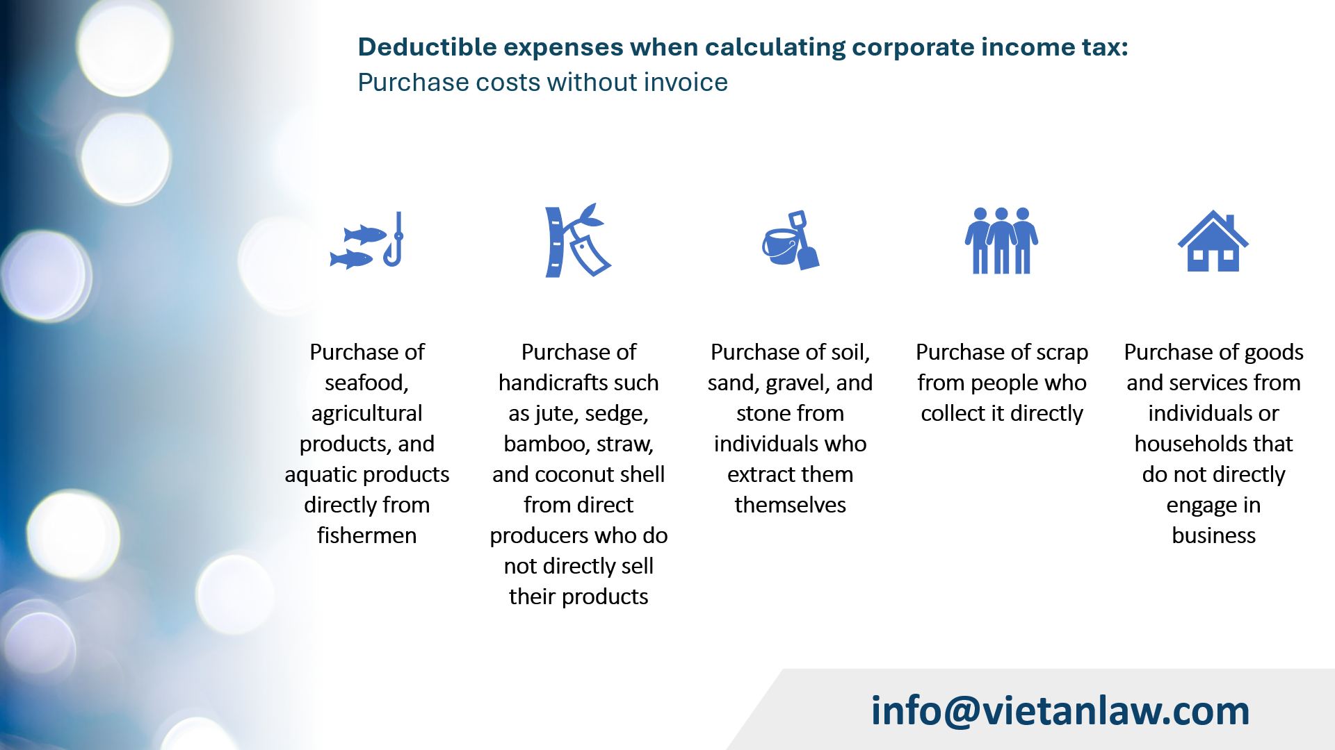 Deductible expenses when calculating CIT - Viet An Law