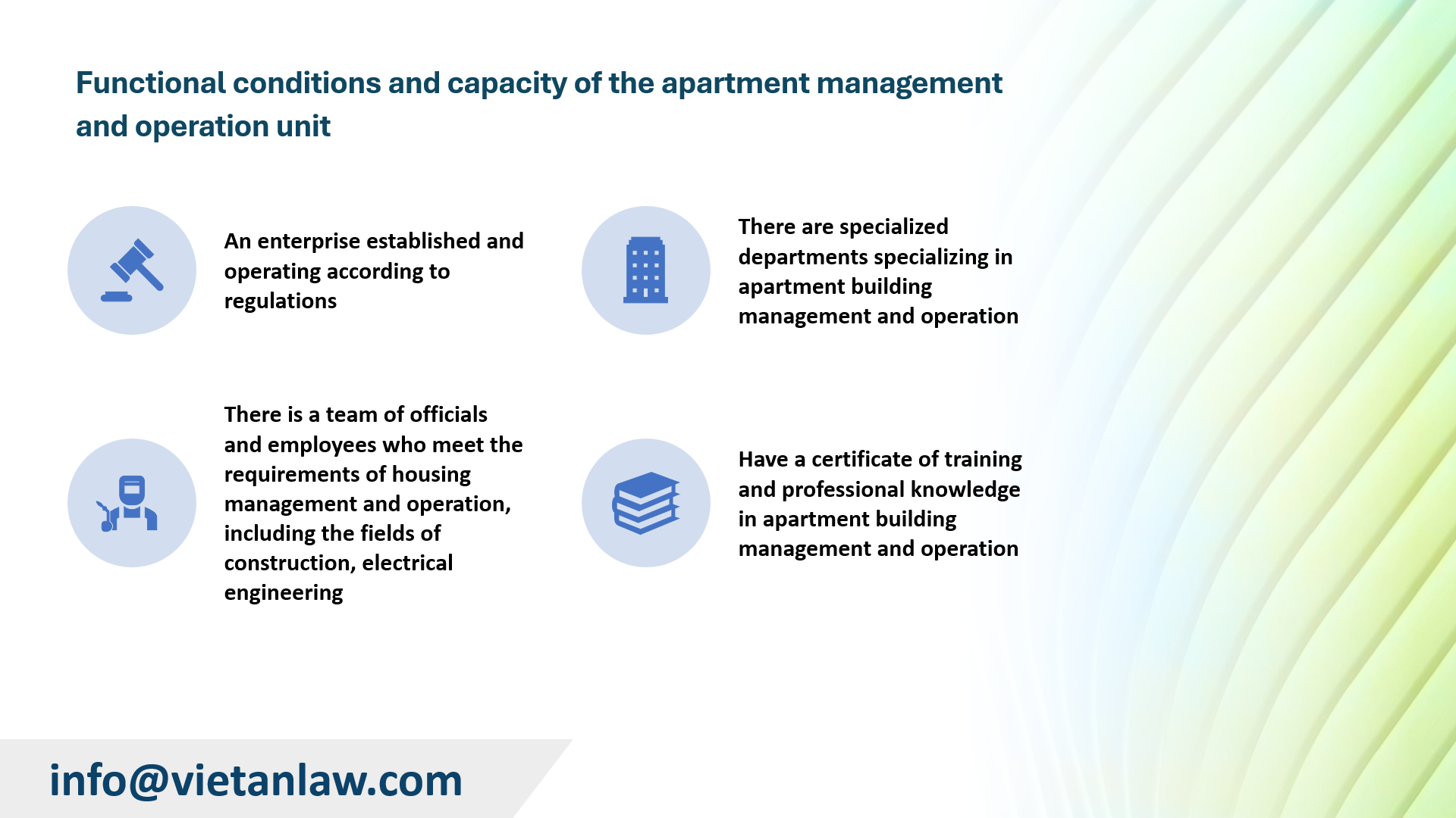 Set up apartment building management training service business in ...