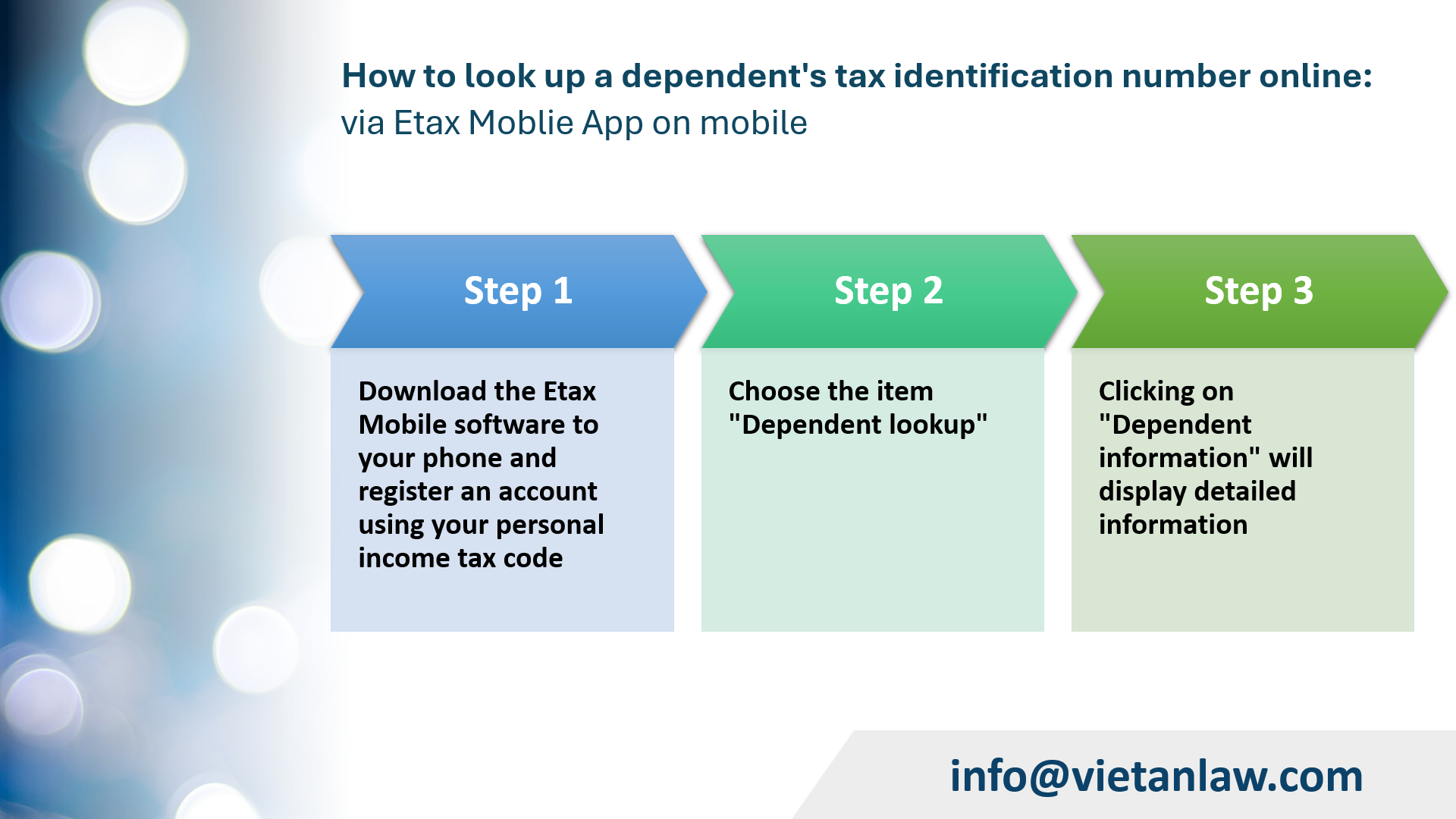 How to look up a dependent's tax identification number online - Viet An Law